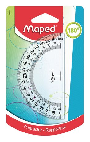 Transparent Protractor 180° – FillMyFridge.ca